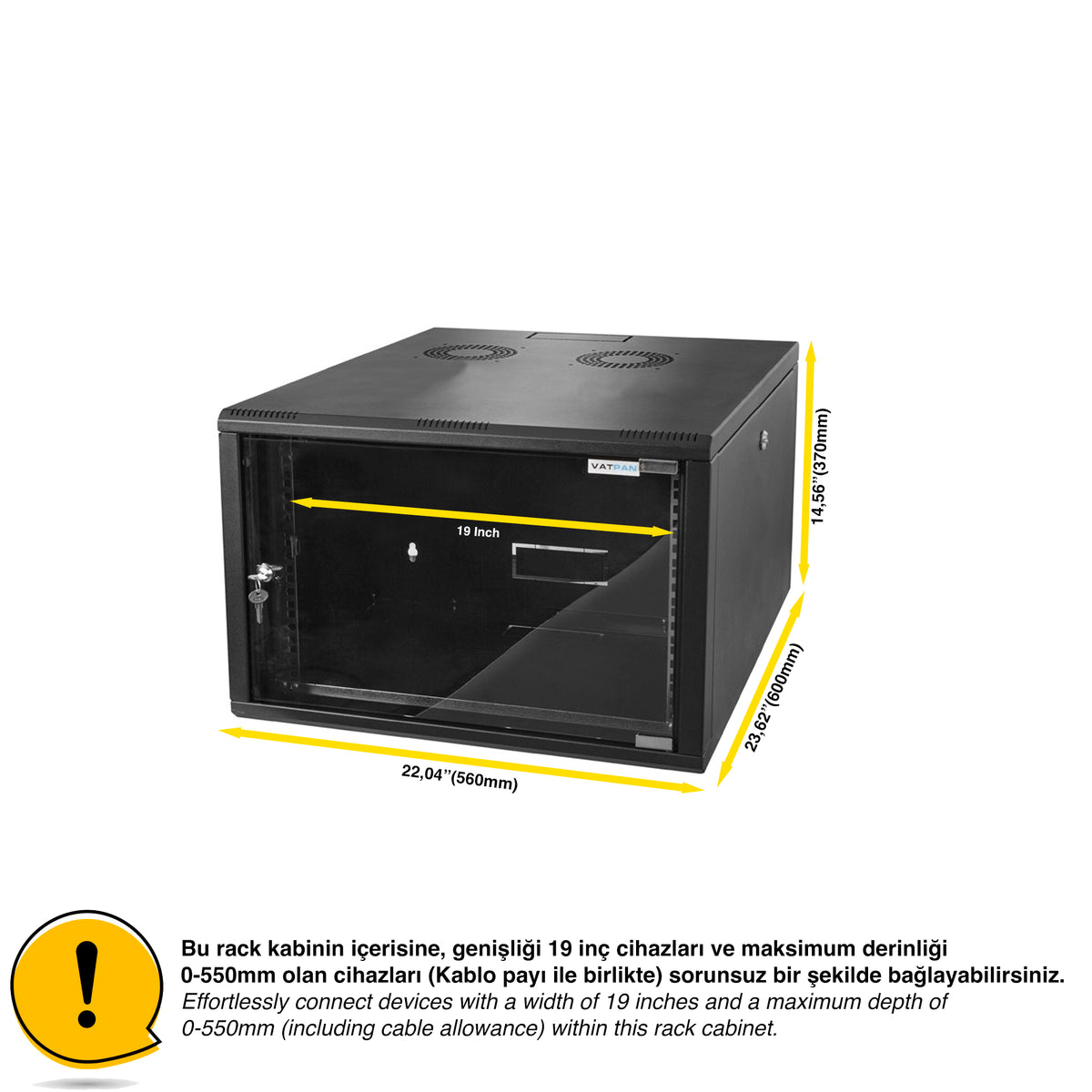 7U Wall Mount Server Rack Cabinet | Compact Organizer