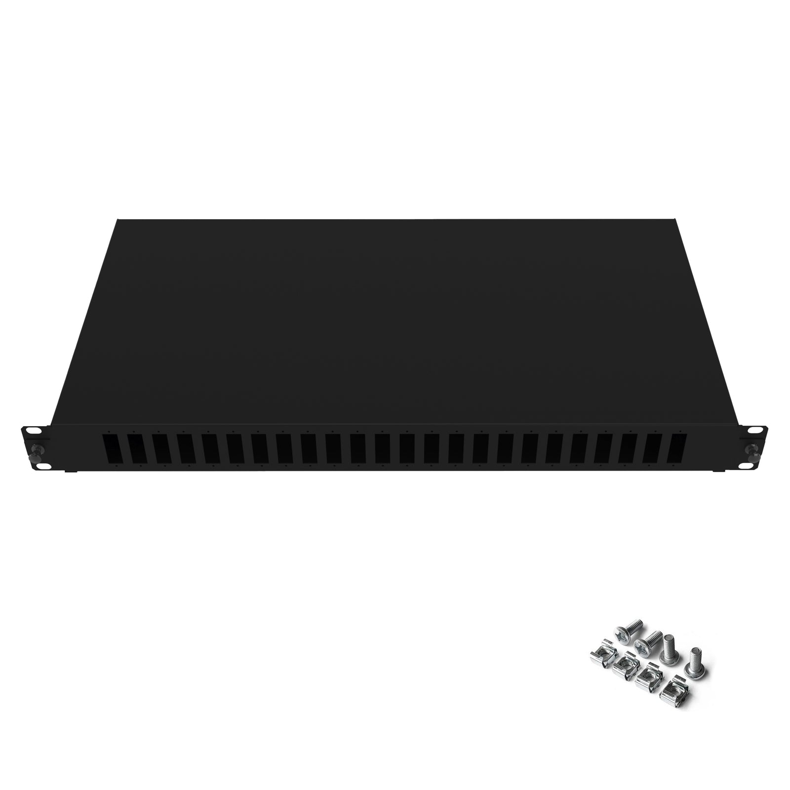 19" 1U 24 Port SC Duplex Fiber Optic Patch Panel Blank