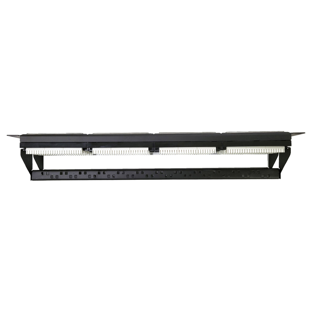 19" 2U 48 Port Cat6 Rack Mount Patch Panel - Full Loaded