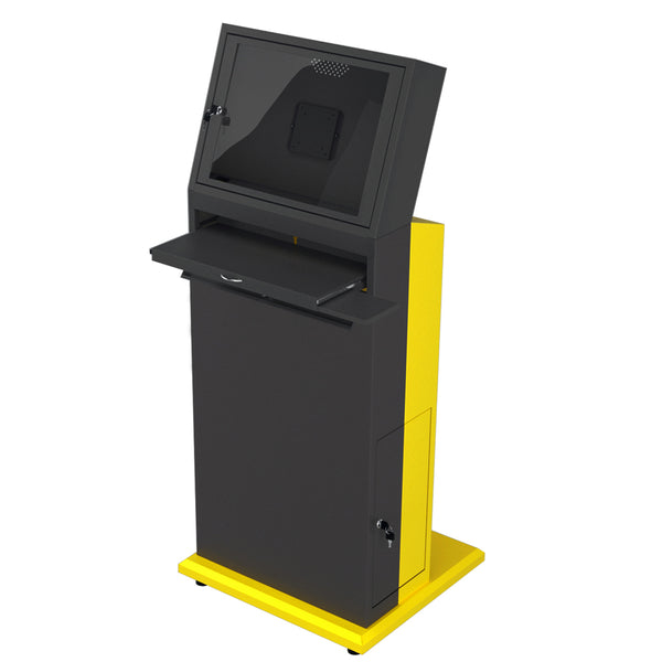 Mobile Computer Cabinet V1 | Yellow Workstation