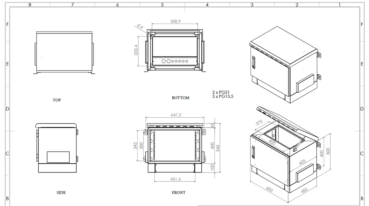 7U Outdoor Network Cabinet Enclosure – IP66 Rated Weatherproof for Tel