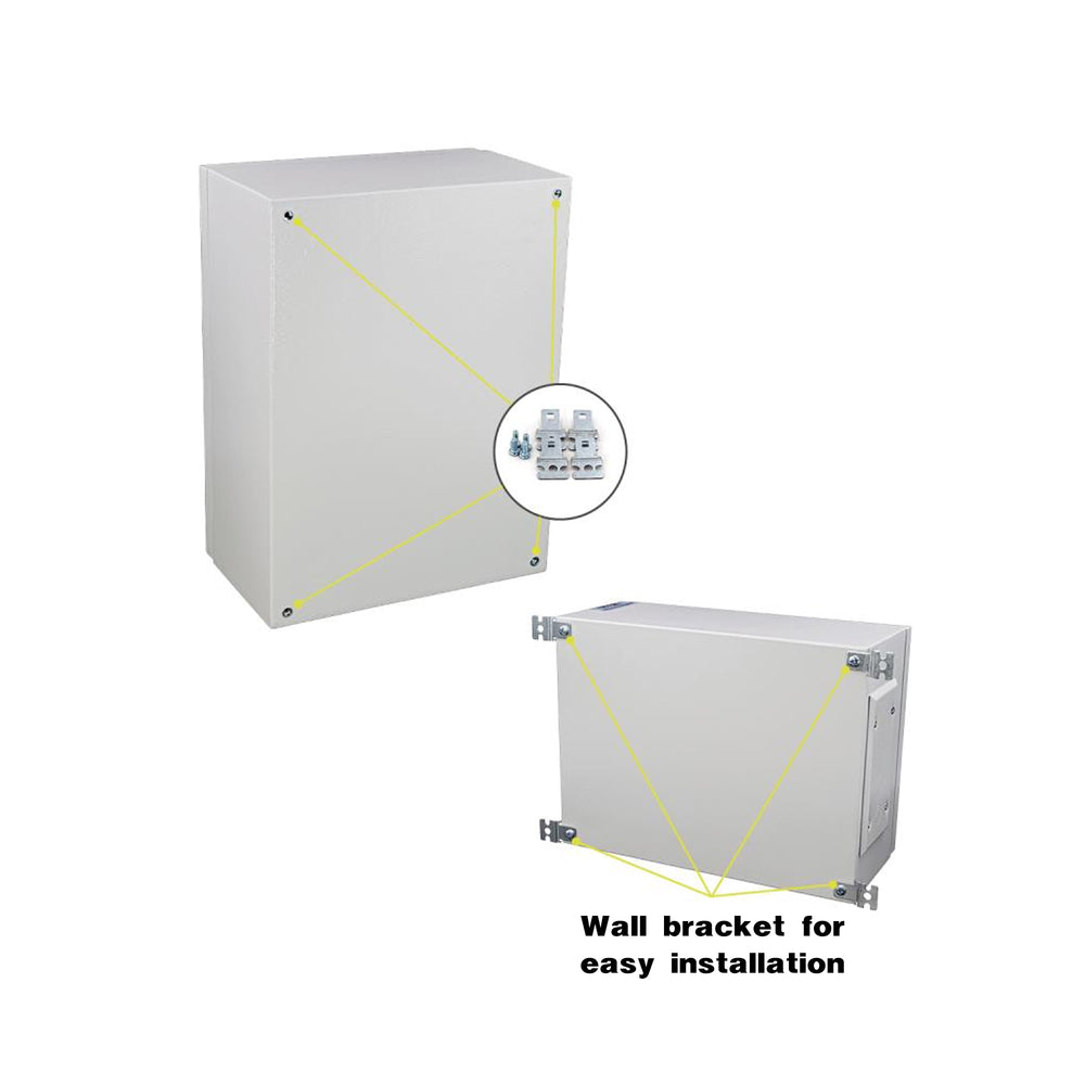 IP65 Weatherproof Metal Electrical Box - Wall-Mounted