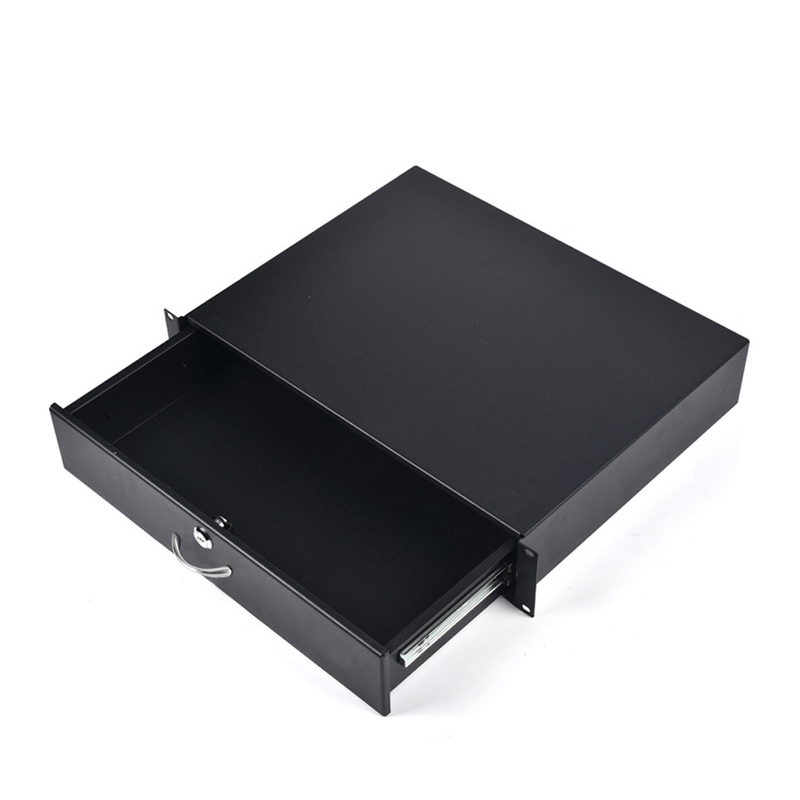 19" 2U Lockable Rack Mount Storage Drawer