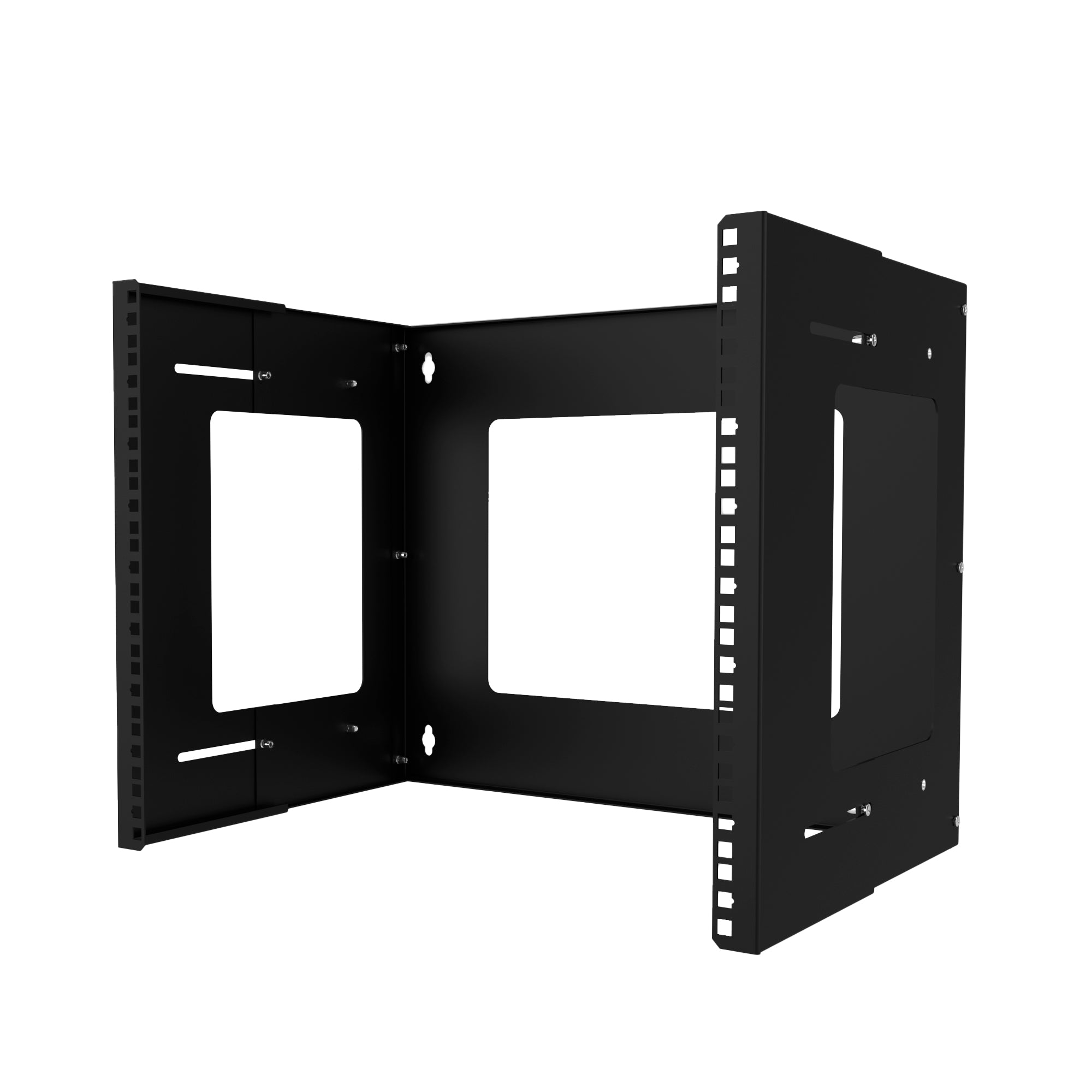 9U Wall Mount Open Frame Network Rack - Console Shelves